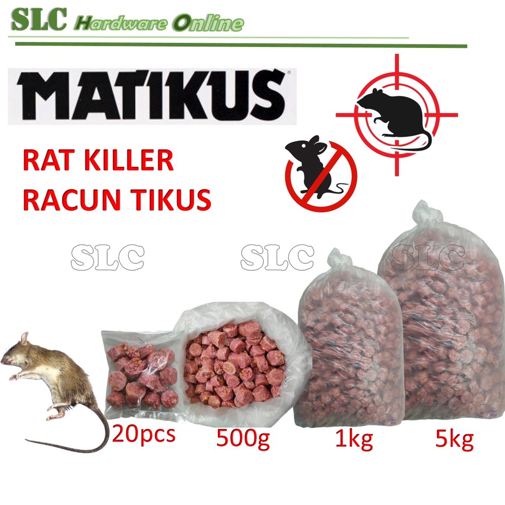 [ 20pcs / 20 biji ] MATIKUS Racun Tikus / Rat Poison / Rat Killer / Rat ...