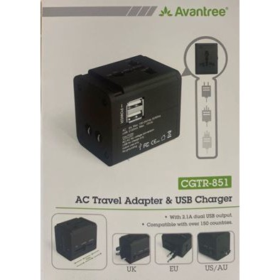 Avantree AC Travel Adapter with Dual USB TR851 | Shopee Malaysia