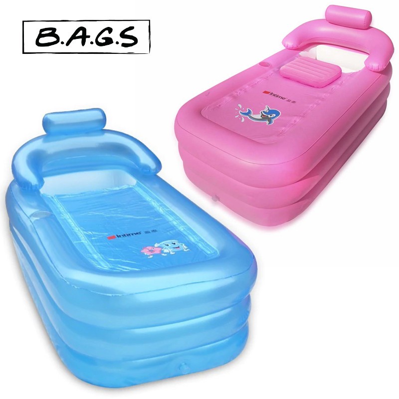 TheBags PVC Adult Inflatable Bathtub Household Bath Tub Padded Folding ...