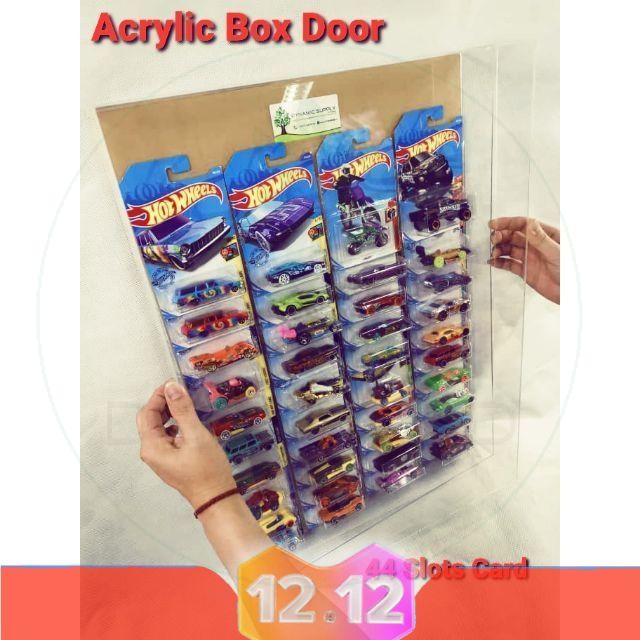 Hotwheels Acrylic Card Display Case/Rack ( Door Box ) 44 slots card ...
