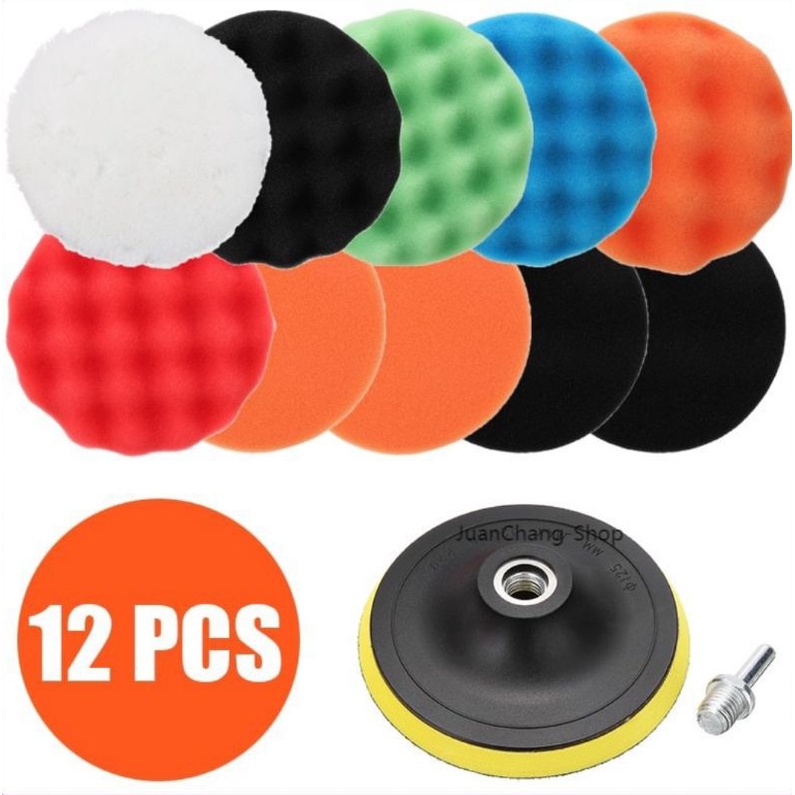 5''/125mm Car Polishing Buffing Pad Flat Wave Sponge Polisher Buffer ...