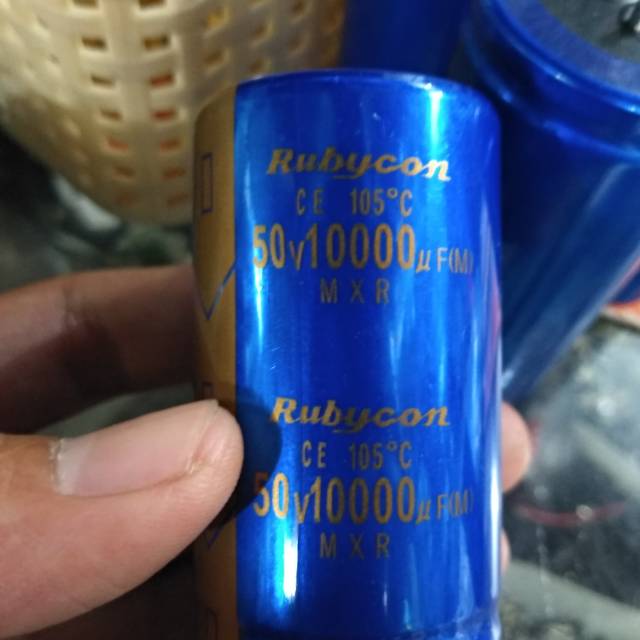 Elco 10000uf 50v rubycon Blue Or rucycon Blue Capacitor | Shopee Malaysia