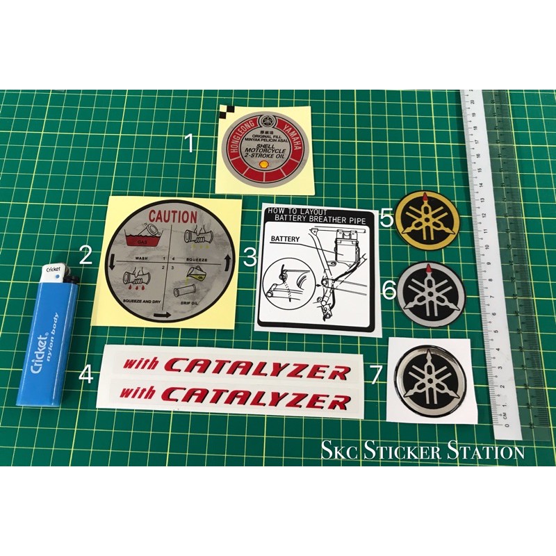 Sticker Yamaha RXZ (Battery/Caution/Yamaha Logo/2stroke) #yamaha #rxz # ...