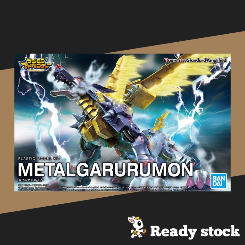 Bandai Metal Garurumon Amplified Figure-rise Standard Digimon Plastic ...