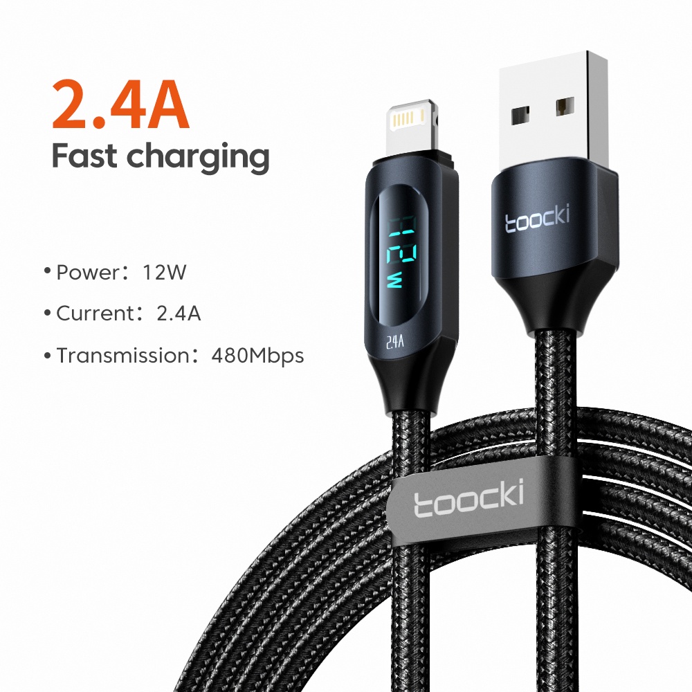 Toocki Type C to Type C Cable PD Super Fast Charging Digital Display ...