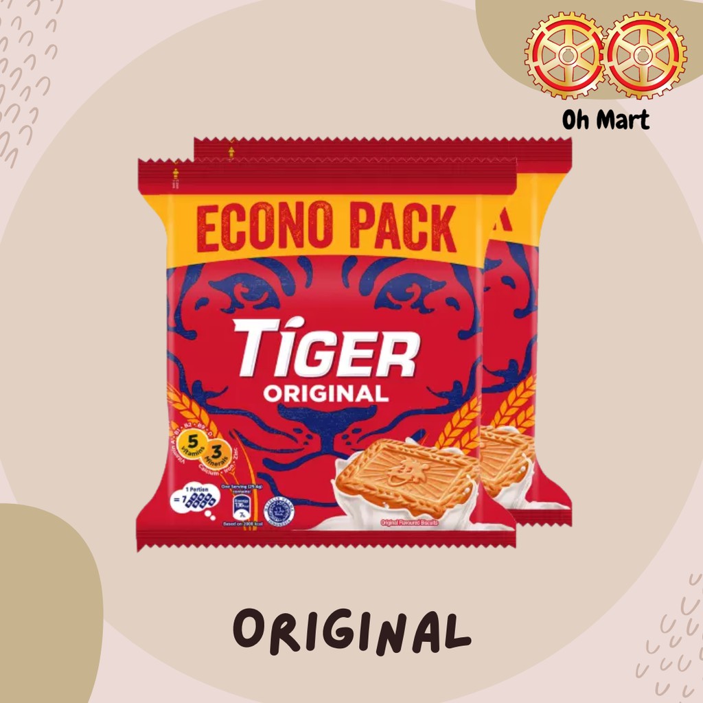 Tiger Biscuits Original Econo Pack Original/Chocolate -364.8g | Shopee ...