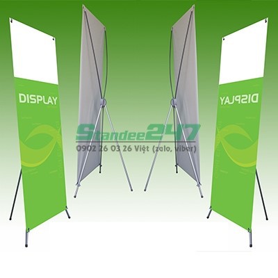 X-shaped banner standee frame made of high quality aluminum (No ...