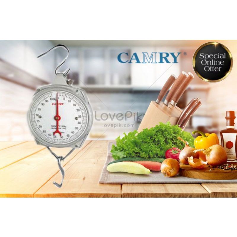 Original CAMRY 100KG Mechanical Hanging Scale / Timbang Gantung HKT1033 ...