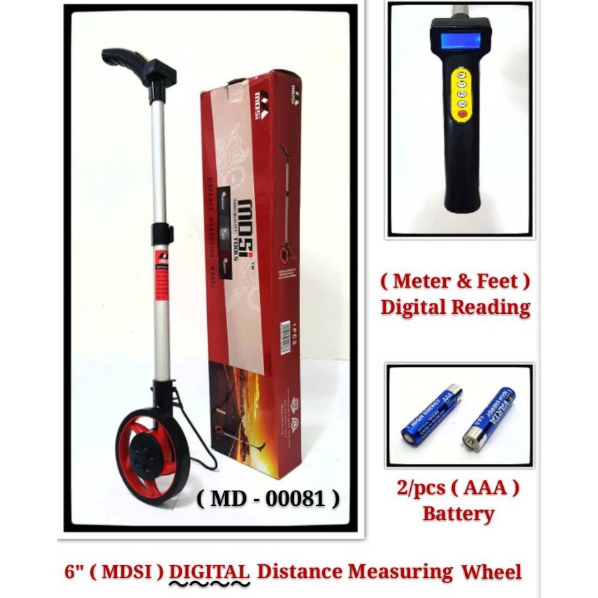 MDSI Heavy Duty 6"Digital Walking Measuring Wheel 10KM | Shopee Malaysia