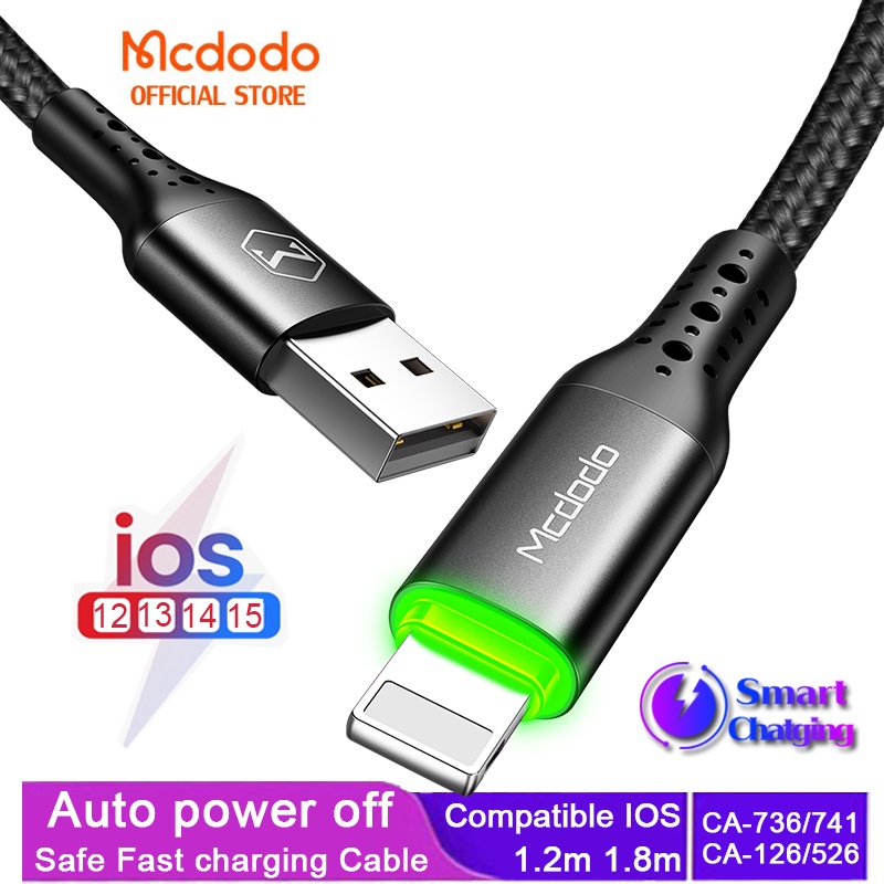 Mcdodo Charger Type C to Lightning 36W PD fast charging Cable IOS Auto ...