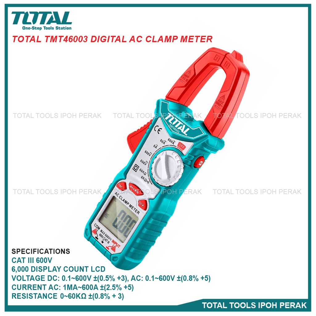 TOTAL TMT46003 Digital AC Clamp Meter | Shopee Malaysia