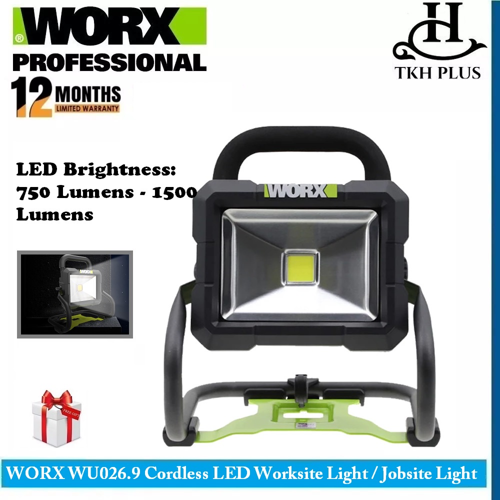 WORX WU026.9 20V Cordless LED Worksite Light / Jobsite Light ( Bare ...