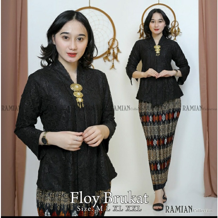 HITAM Kebaya Set/Modern Kebaya Set/Black Kebaya | Shopee Malaysia