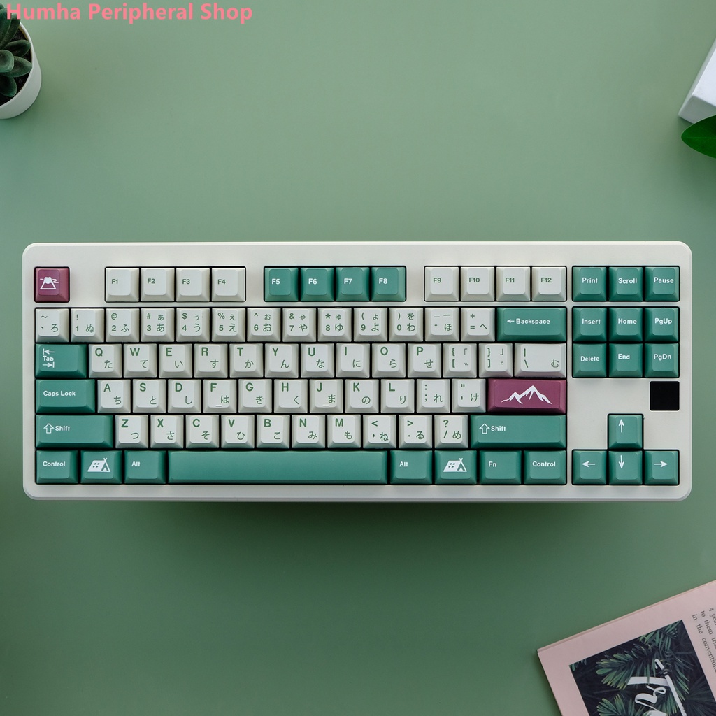 Humha Camping keycap Dye-Sublimation PBT Material Cherry profile Mechanical Keyboard keycaps ...