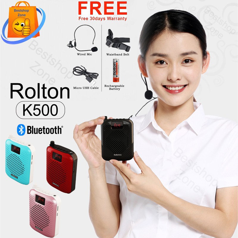 📣Rolton K500 Portable Multimedia Voice Amplifier📣 | Shopee Malaysia