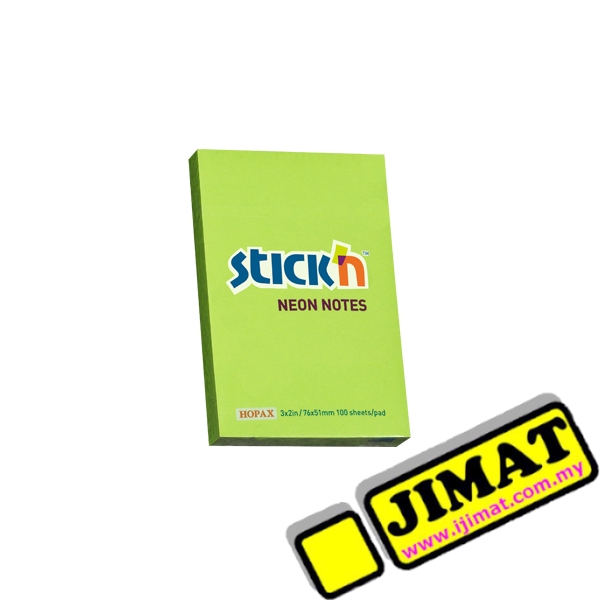 HOPAX NEON NOTES / Sticky Note / Stick on notes / Memo Pad (2X3) (76mm ...