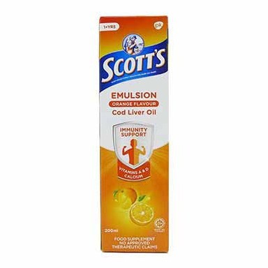 SCOTT'S Emulsion Cod Liver Oil Extra (Original/Orange Flavour) (Anti ...