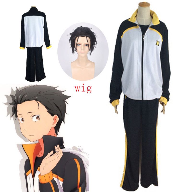 Premium Quality Rezero Natsuki Subaru Uniform Suit Cosplay Costume Set ...