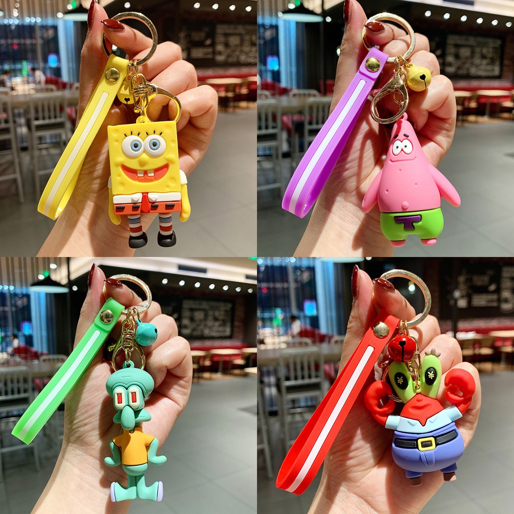 【Ready Stock】Fashion Cartoon SpongeBob Doll Key Chain Pendant Creative ...