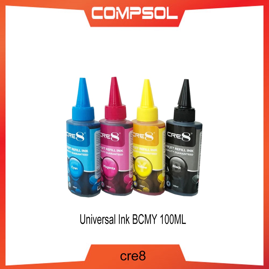 CRE8 /PREMIUM Universal Ink Black,Cyan,Magenta,Yellow | Shopee Malaysia