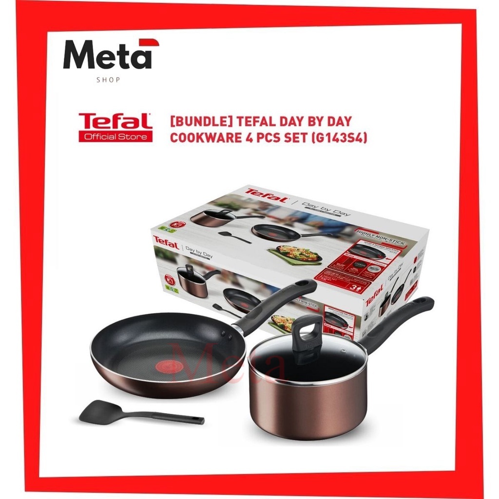 Tefal Day by Day Cookware Set (4 PCS) - G143S4 or Single Pack (Cooking ...