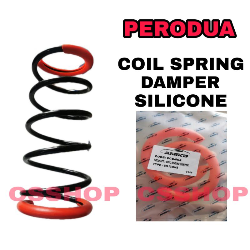 CS PERODUA COIL SPRING RUBBER DAMPER SILICONE FRONT / REAR SAME USE ...