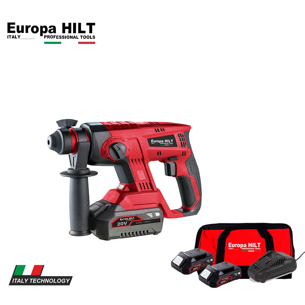 Europa Hilt Cordless Rotary Hammer 20v Brushless [ EBL20RH ] - with set 2.0ah started kit ...