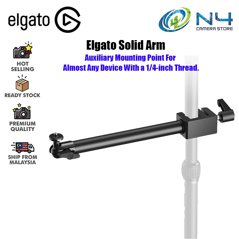 Elgato Multi Mount System Multi Mount L Solid Arm Flex Arm L Kit Weighted Base Desk Clamp System ...