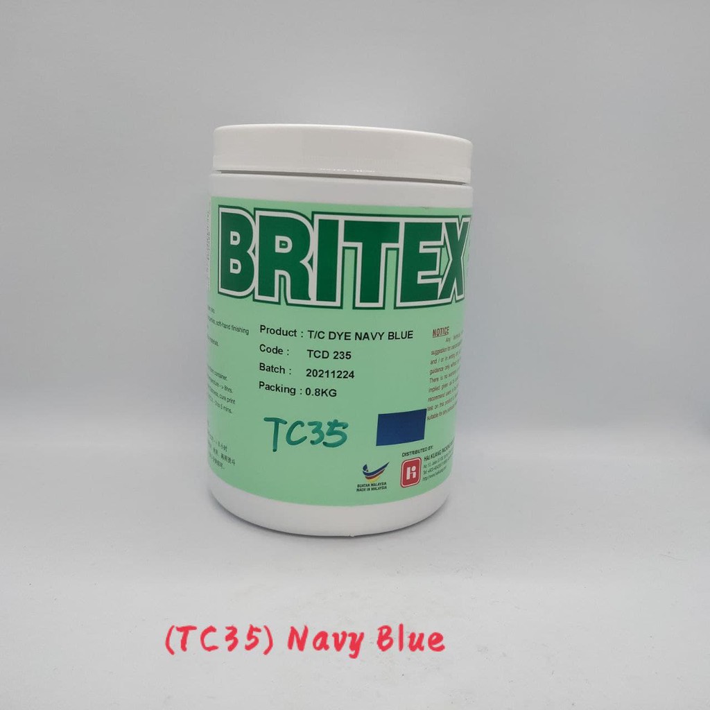 BRITEX T/C DYE 800GM FOR TEXTILE (READY STOCK) | Shopee Malaysia
