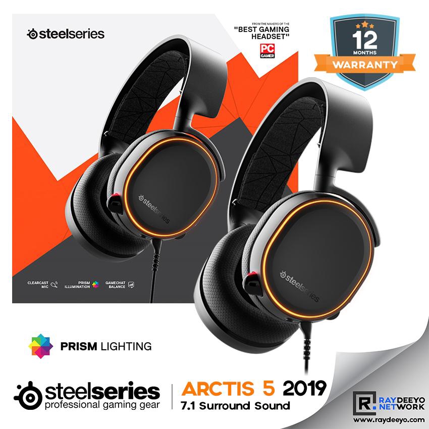 SteelSeries Arctis 5 Gaming Headset (NEW 2019 EDITION) [Surround/ Prism ...