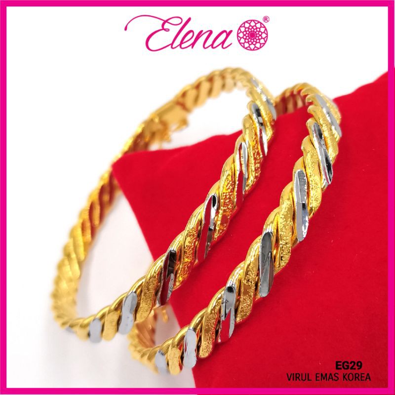 Elena Emas Korea Bangle - Gelang Tangan Dewasa ( EG29 ) | Shopee Malaysia