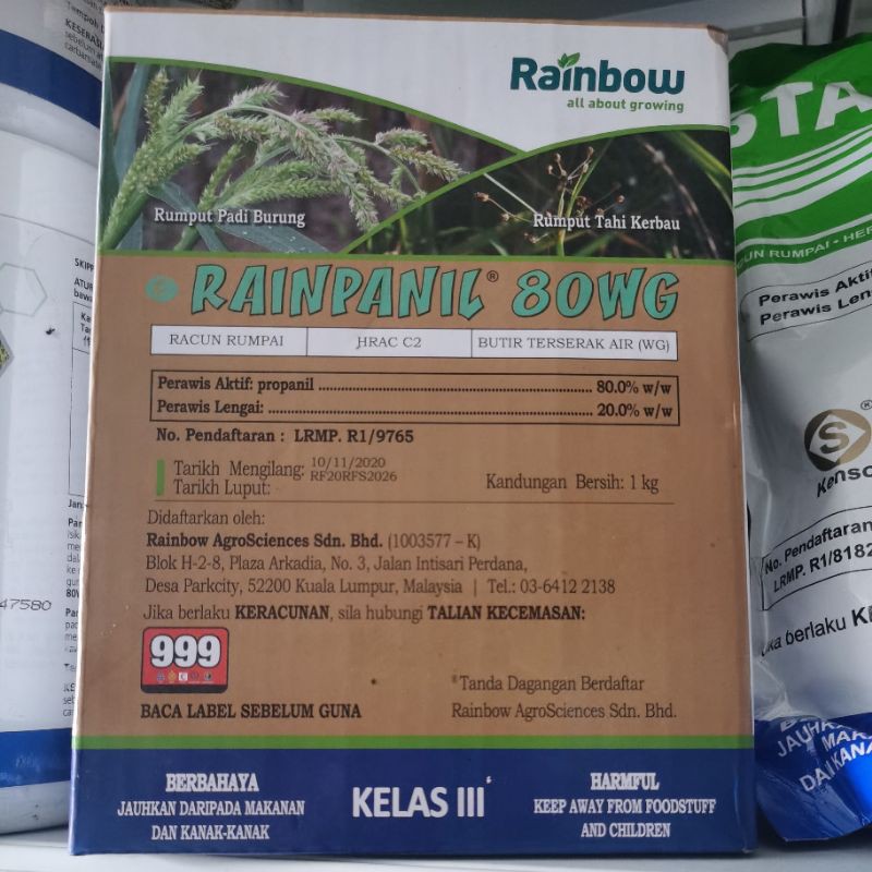 Paket Kotak 1kg RAINPANIL 80WG Rainbow Racun Butir Terserak Air WG ...