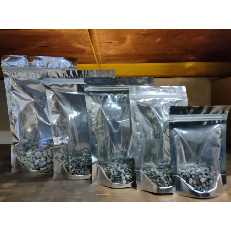 [ 50 piece ] AO Stand Pouch Aluminum Back , Transparent Front , Ziplock ...