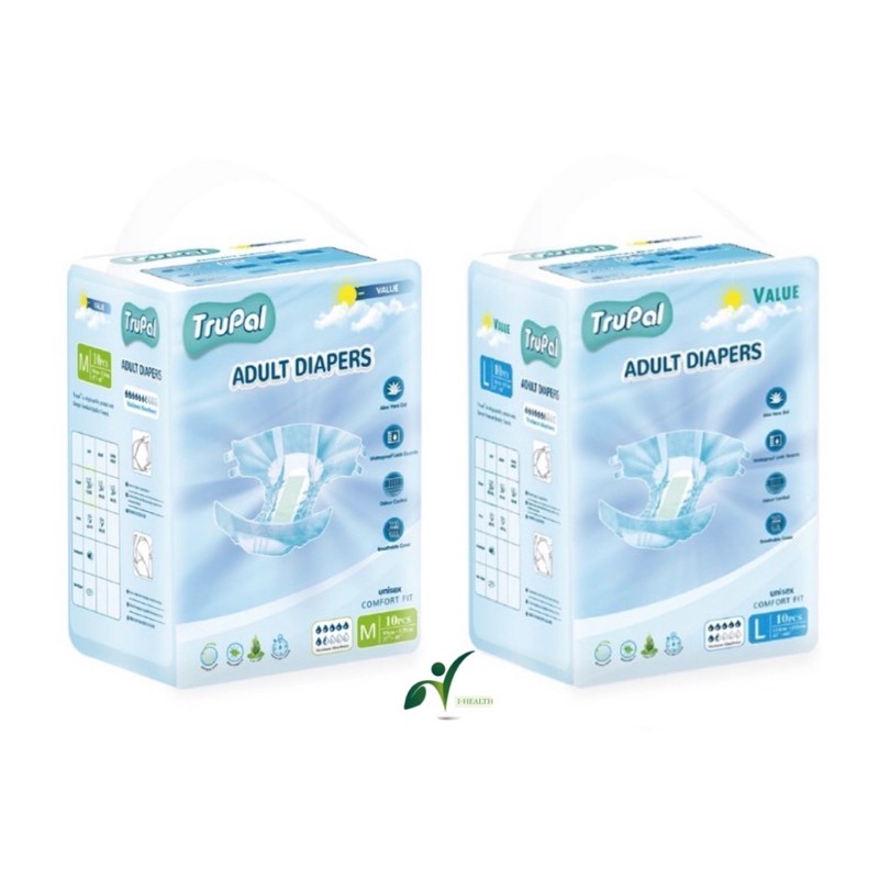 [Buy 8pkts free 2samples] Trupal Value Standard Adult Diaper M/L 10’s ...
