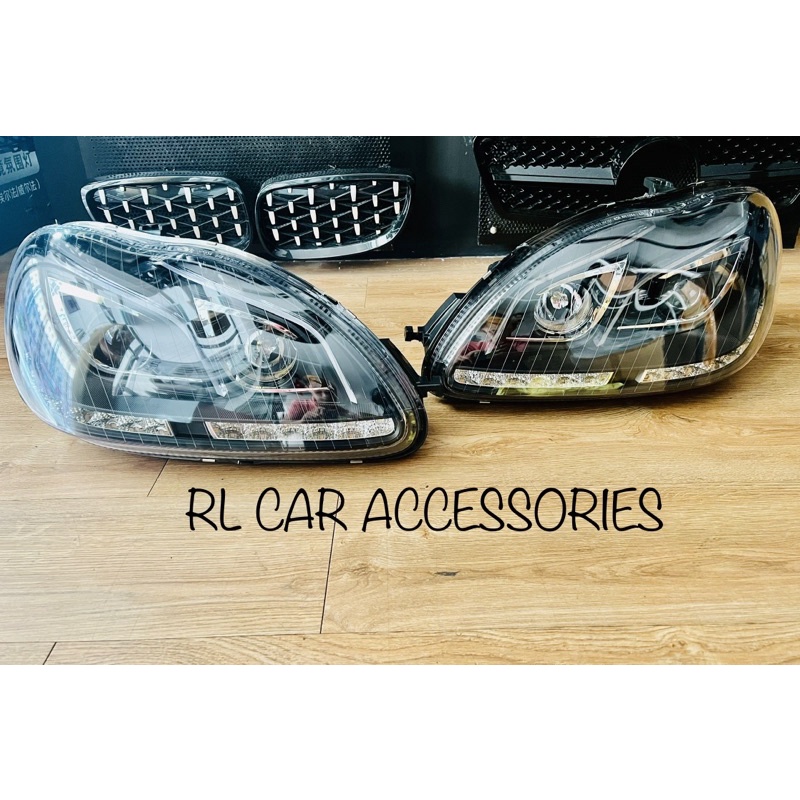 Mercedes Benz w220 projector headlamp headlight head lamp light led drl ...