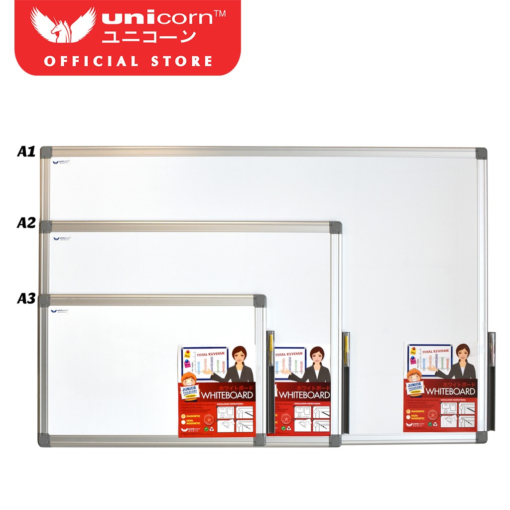Unicorn Metal Frame Magnetic Whiteboard A1/A2/A3 Size MTC-A1/A2/A3M ...
