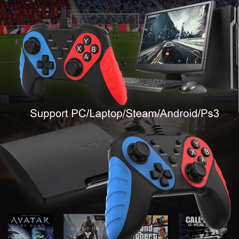 Saitake GP-STK2032X Wired Vinegar NFC Dual Vibration Gamepad /Joystick ...