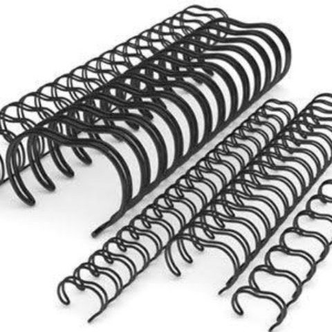 Metal Binding Comb Twin Ring 100 pcs / Box Binding Coils Steel Coils A4 Size For Book Journal ...
