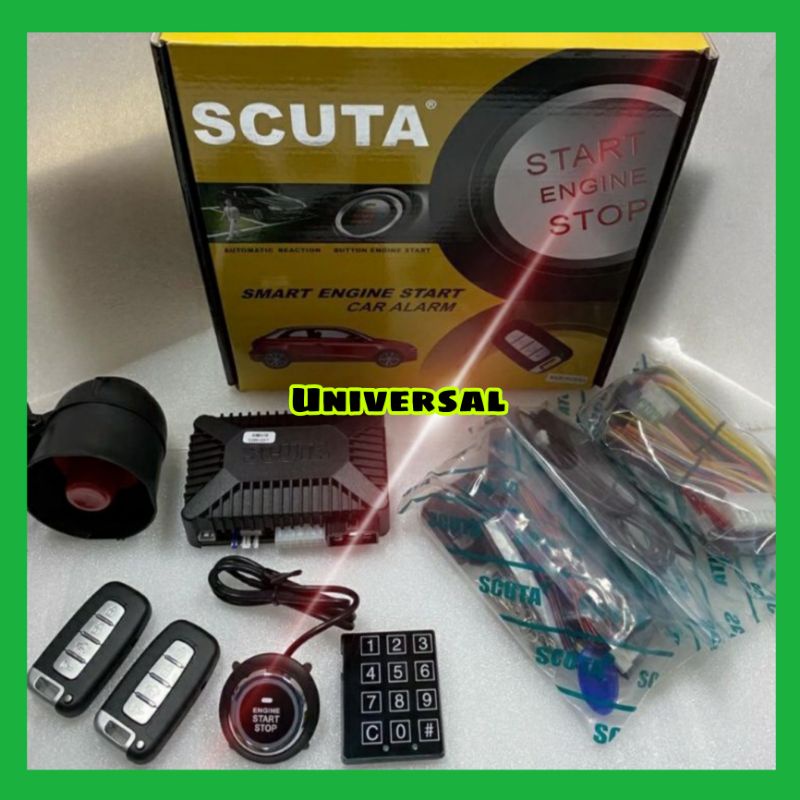 💥 UNIVERSAL Scuta Push Start Alarm Passive Keyless Entry System (Keypad ...
