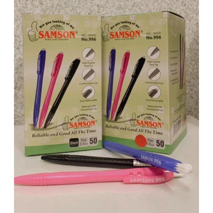 Samson Eko-Trend 996 Ball Pen 0.5mm 50pcs/box | Shopee Malaysia