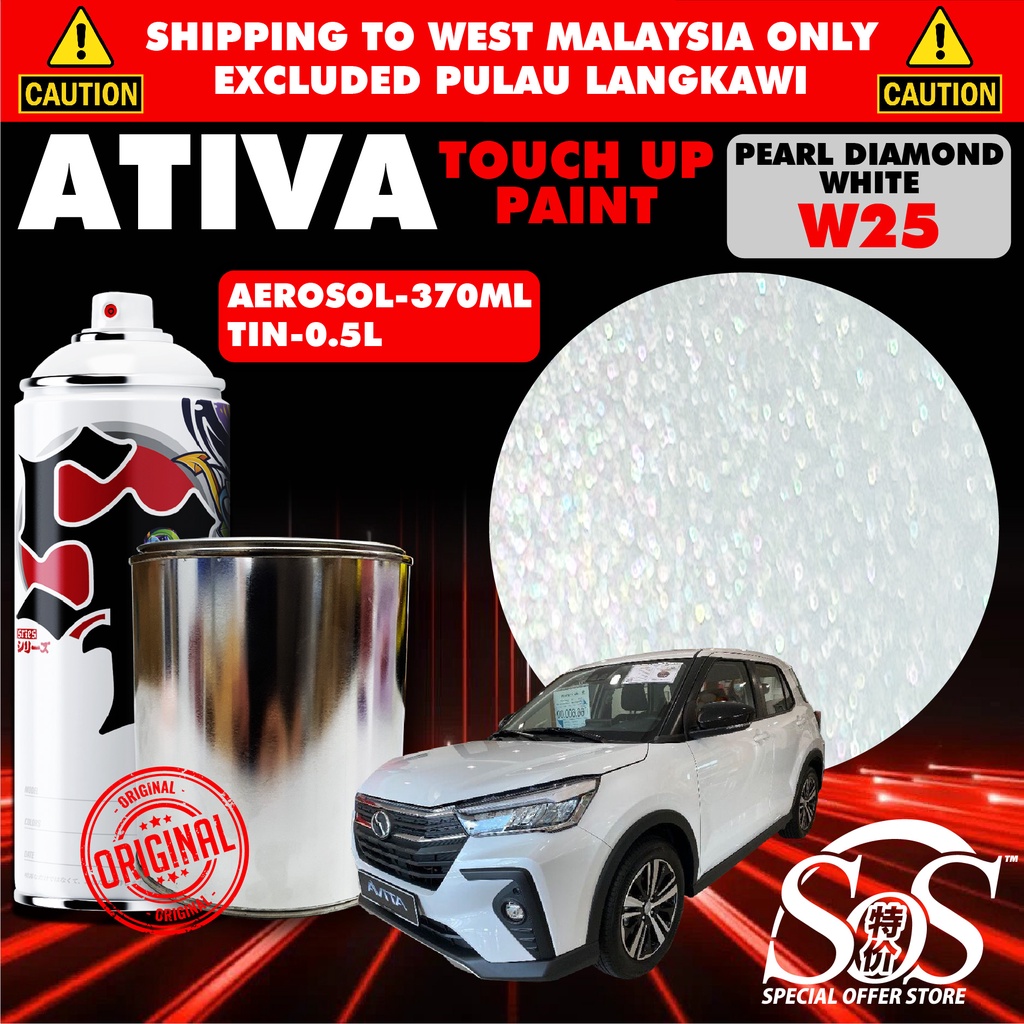 PERODUA ATIVA 🔥 Original Touch Up Paint Aerosol Spray DIY Paint / Cat ...