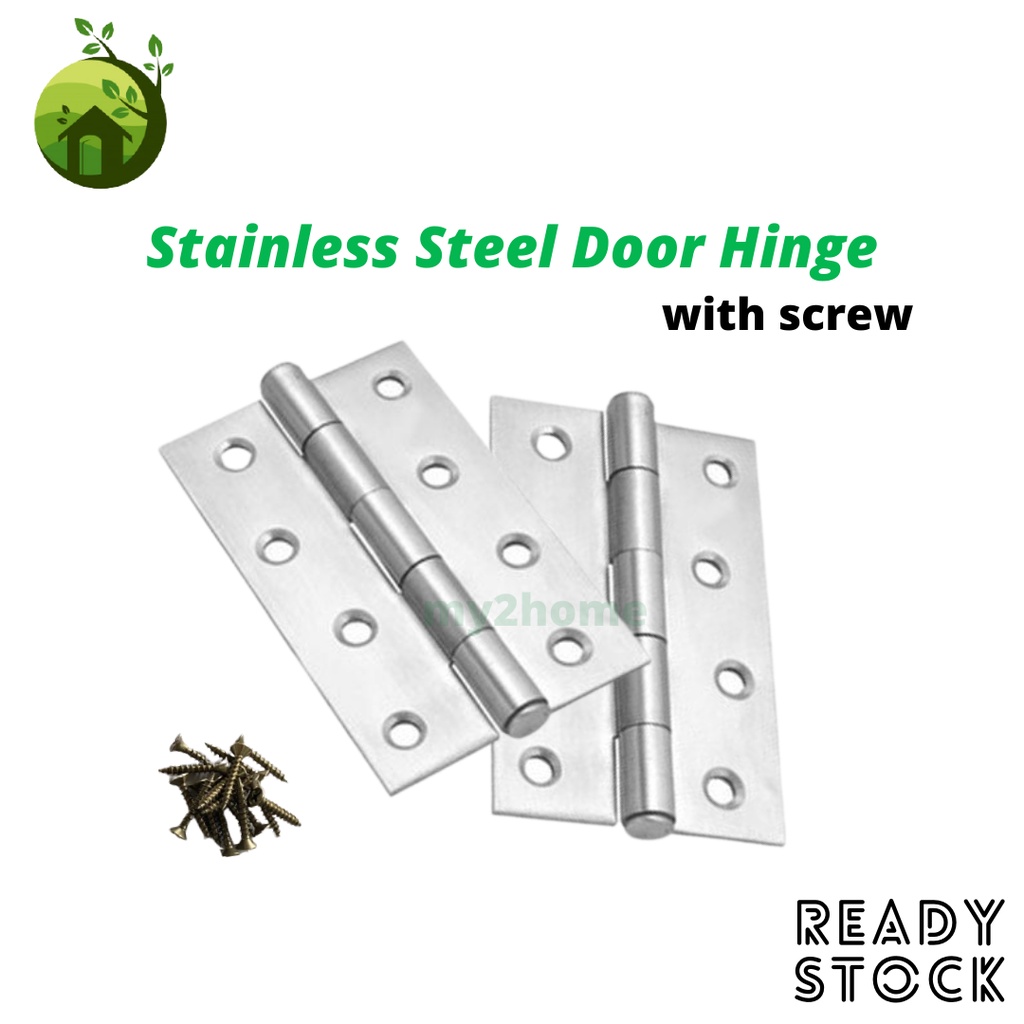 (Pair) GKY Stainless Steel Bearing Hinges 4" Door Hinge Folding Ensel ...