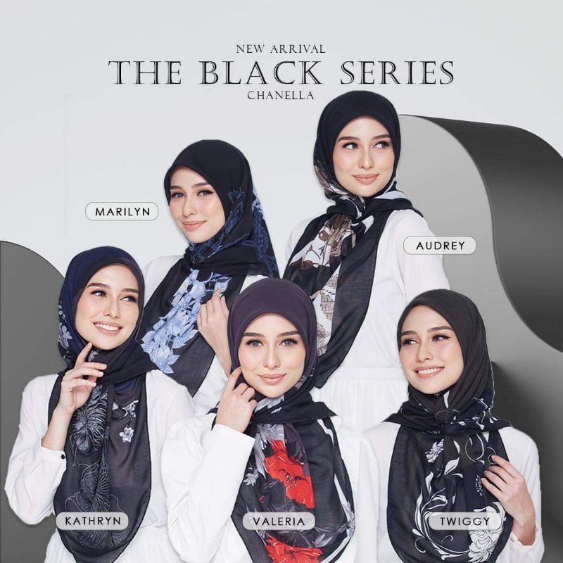 Tudung bawal fareha Black Series Chanella edition | Shopee Malaysia