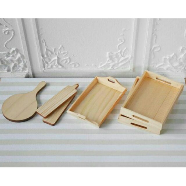 Small Wooden Tray Very Refined Work Miniature Items | Shopee Malaysia