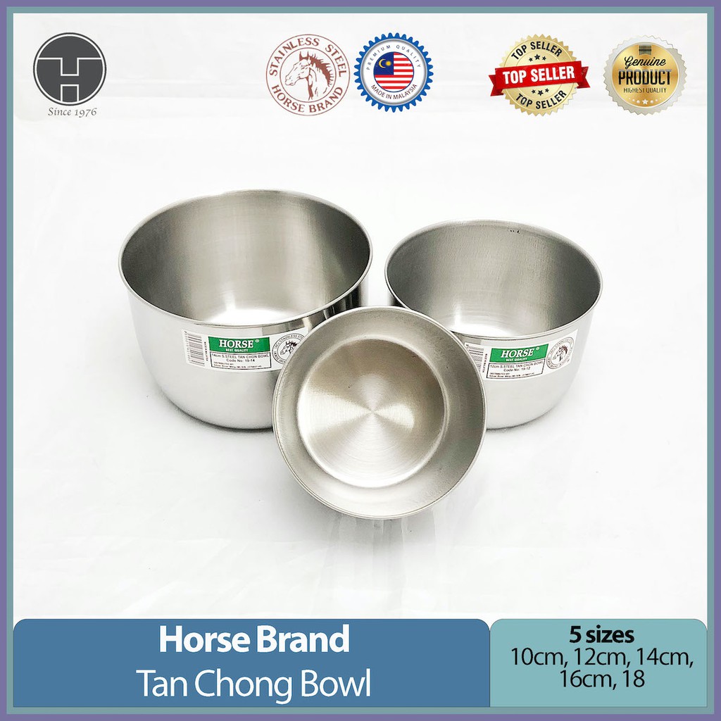 [TeoHin] Horse Brand Stainless Steel Tan Chong (炖盅) Bowl , Tan Chong ...