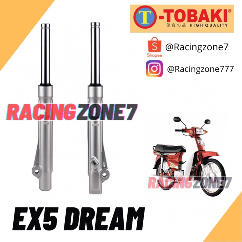 ORIGINAL TOBAKI Front Fork Depan YAMAHA /Y16ZR/Y15ZR/LC135 4S 5S/SRL115 FI Z/Y125Z ZR/LAGENDA-Z ...