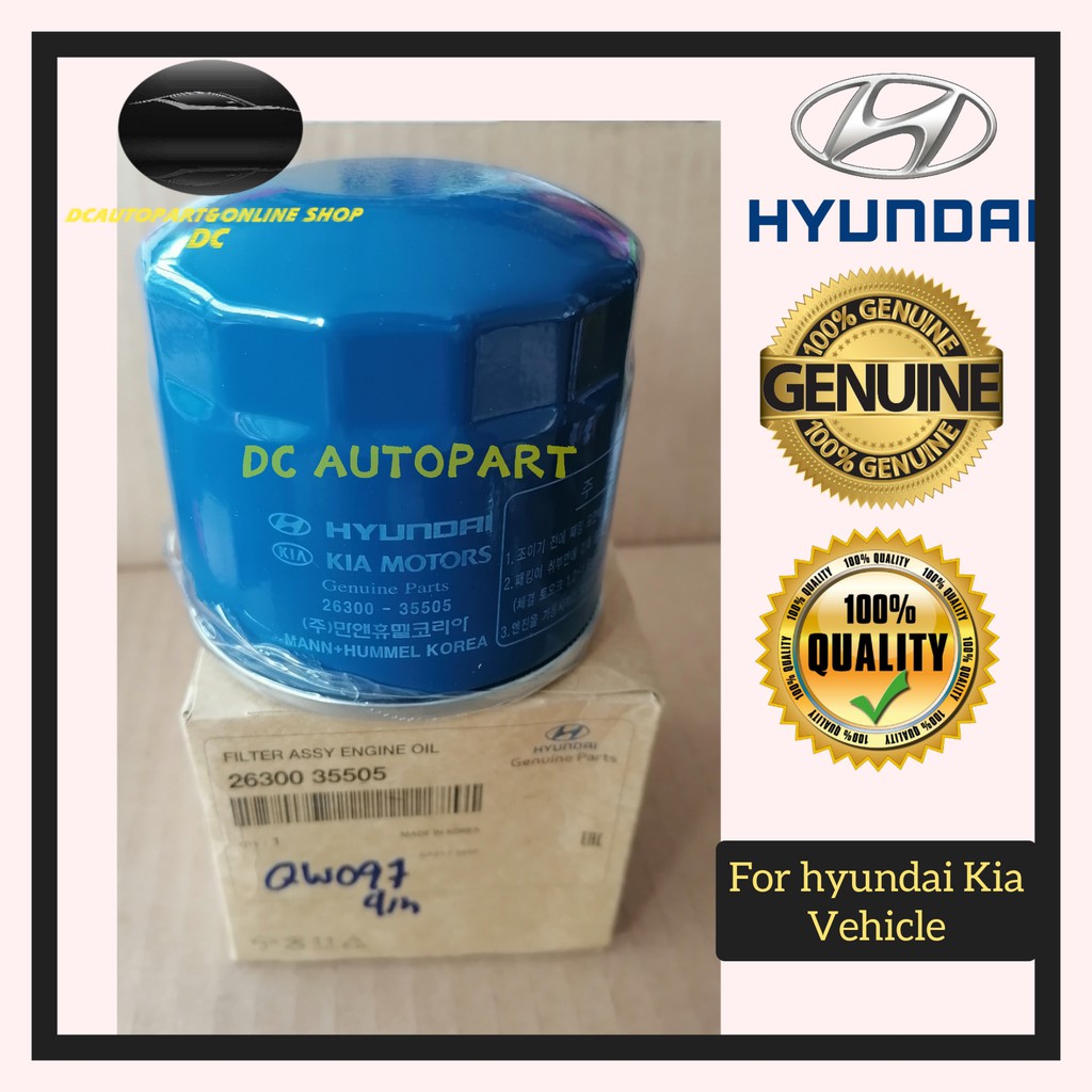 Original Oil filter Hyundai Kia Sonata/Getz/matrix/Forte/Tucson/Accent ...