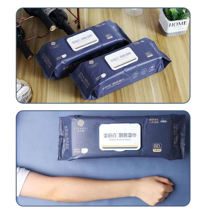 80 SHEETS KITCHEN WET TISSUE KITCHEN WIPES KITCHEN OIL REMOVER | Shopee ...