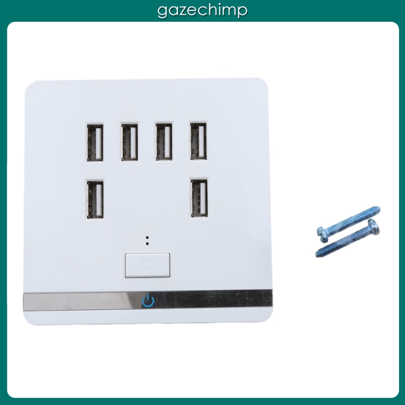6 USB Port 3.4A Wall Electrical Socket Wall Charger Outlet Adapter ...