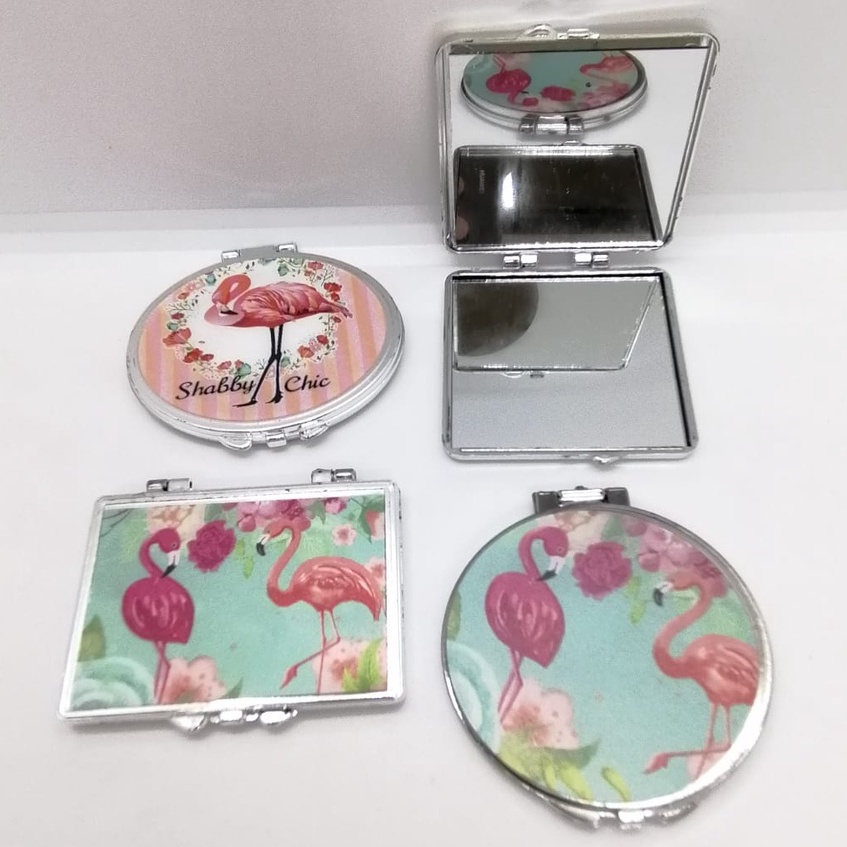 (Ready Stock)Mini Make-up Mirror Flamingo Butterfly Dot-Dot Flower ...